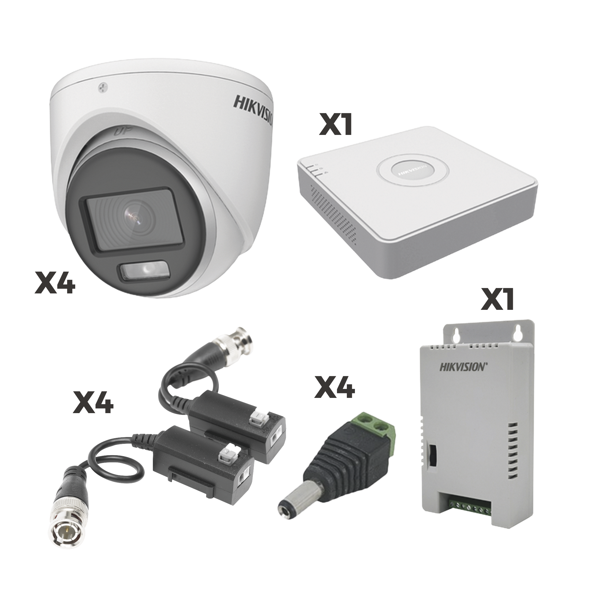 KIT COLORVU TURBOHD 1080p Lite / DVR 4 Canales con almacenamiento 300GB ...